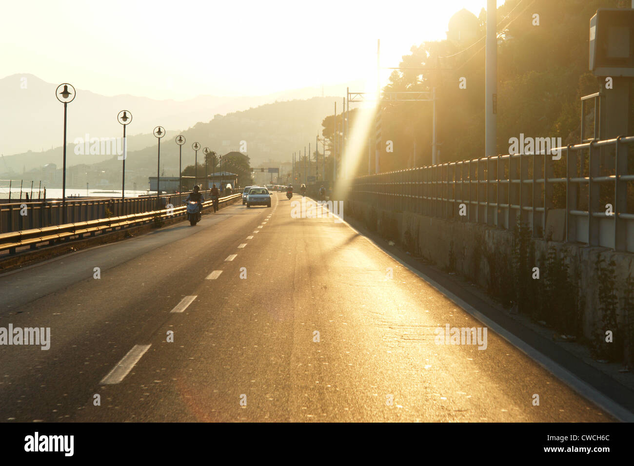 coast street in Italy Riviera Stock Photo - Alamy