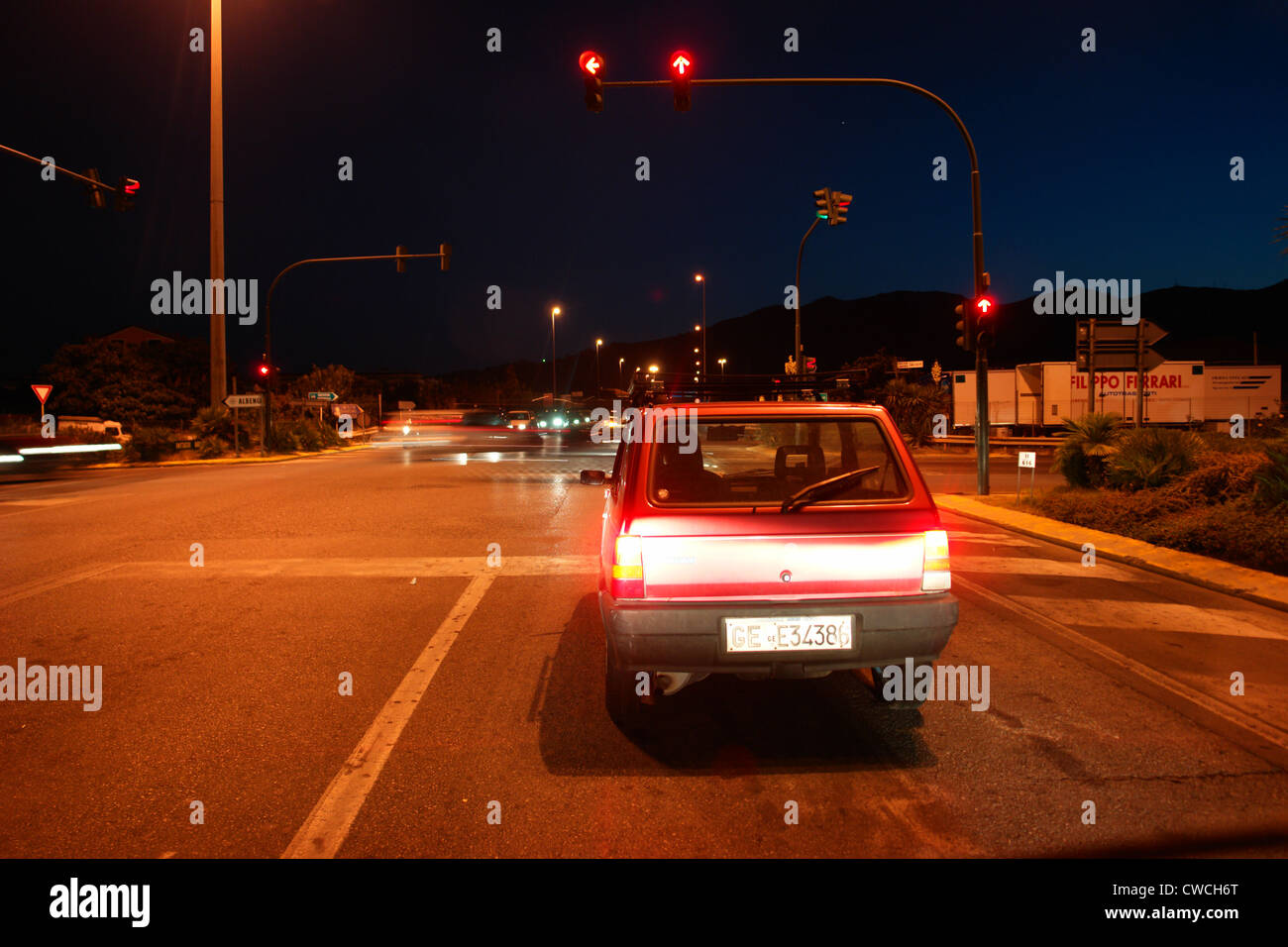 Fiat at night Stock Photo - Alamy