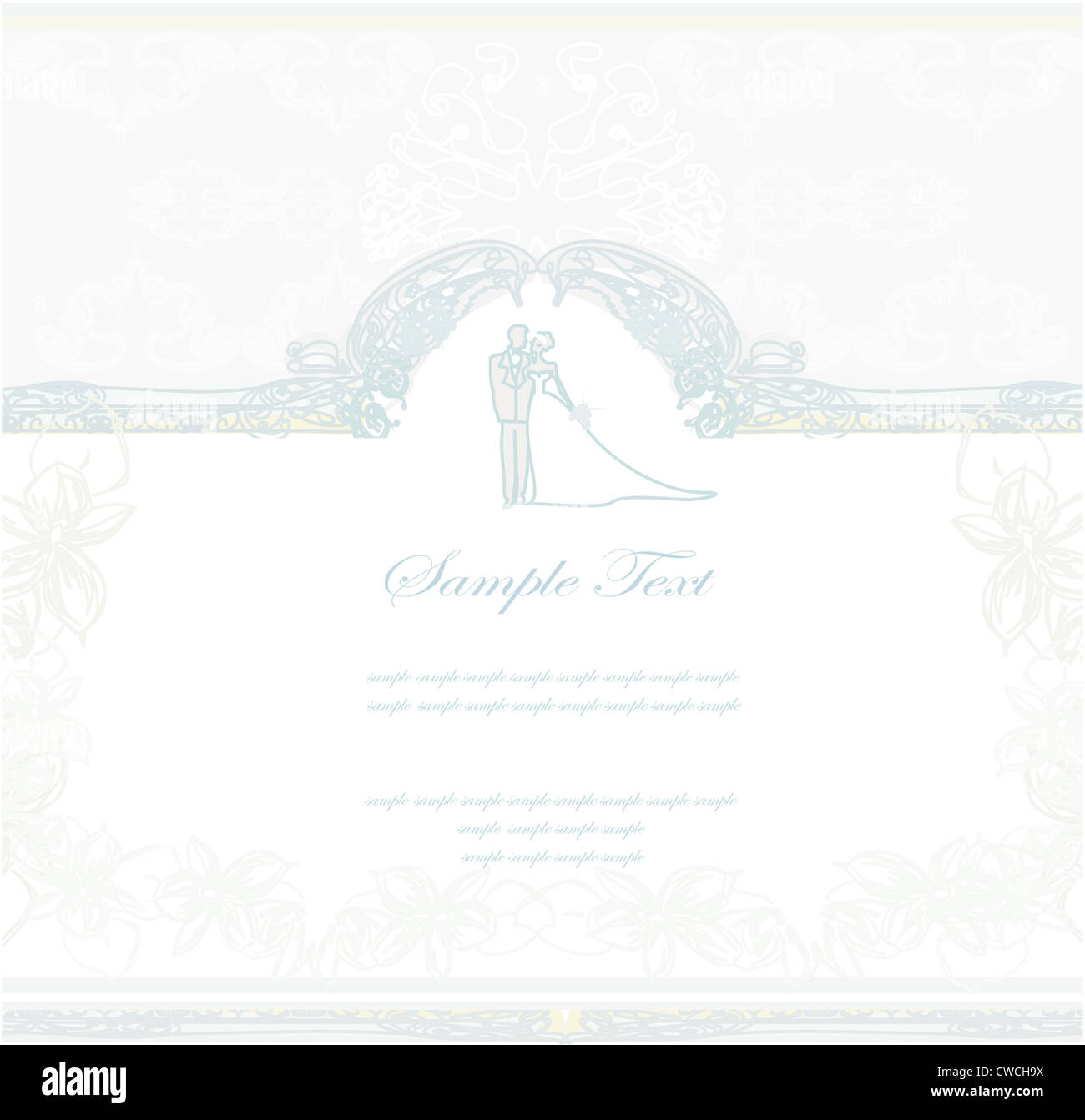 elegant wedding invitation Stock Photo - Alamy