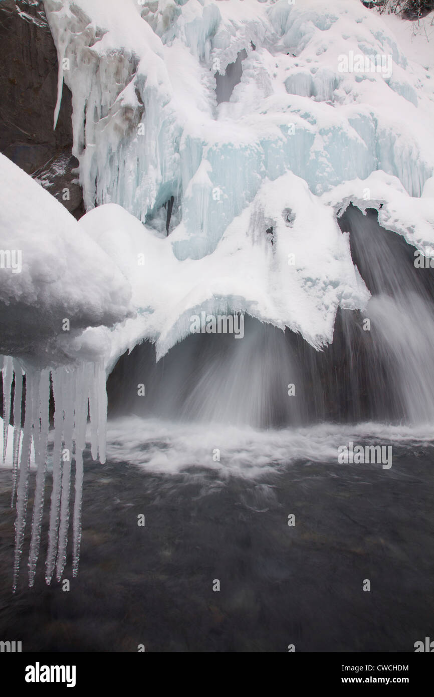 Frozen waterfall, Seward, Alaska Stock Photo - Alamy