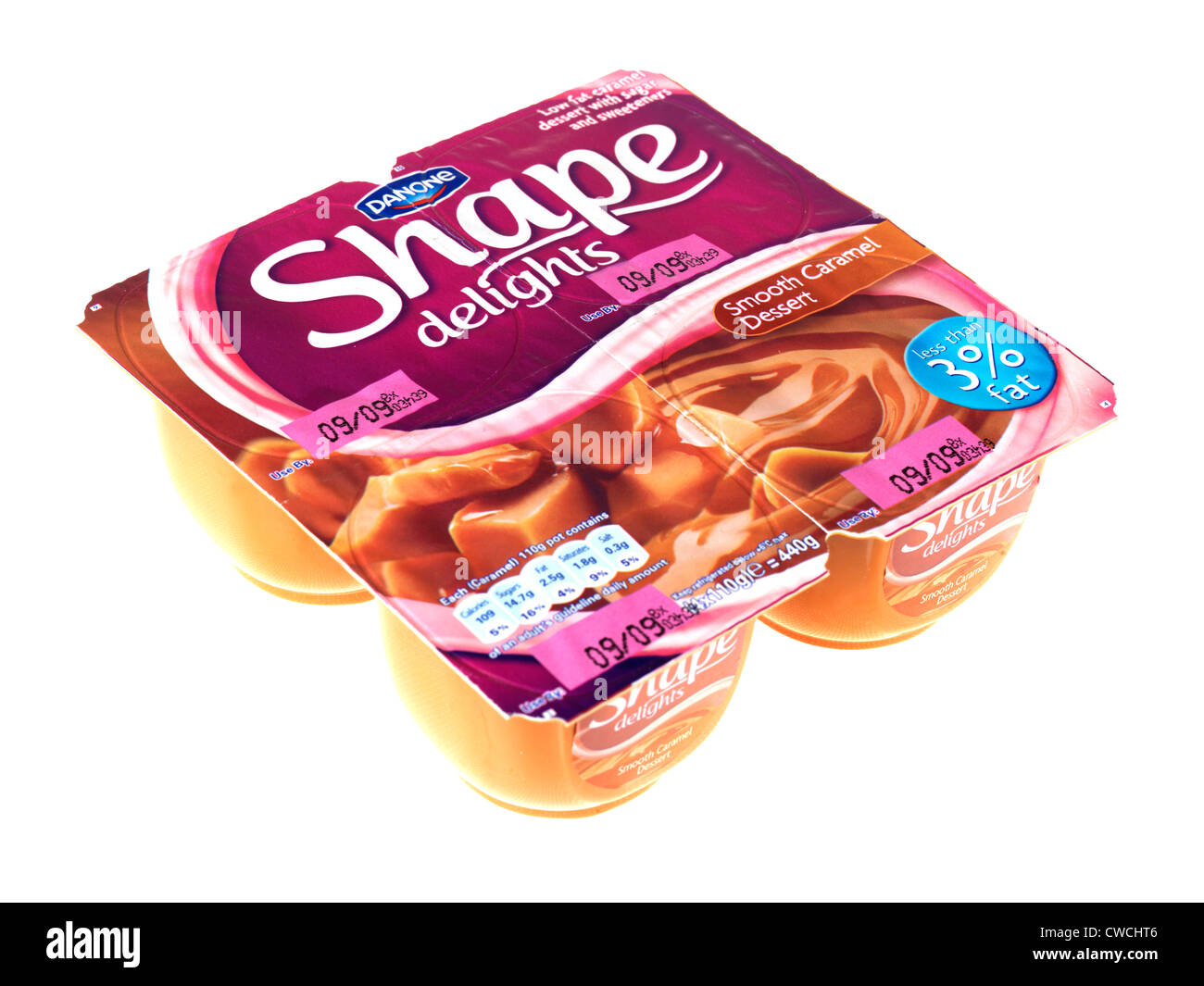 Shapes Caramel Dessert Stock Photo - Alamy