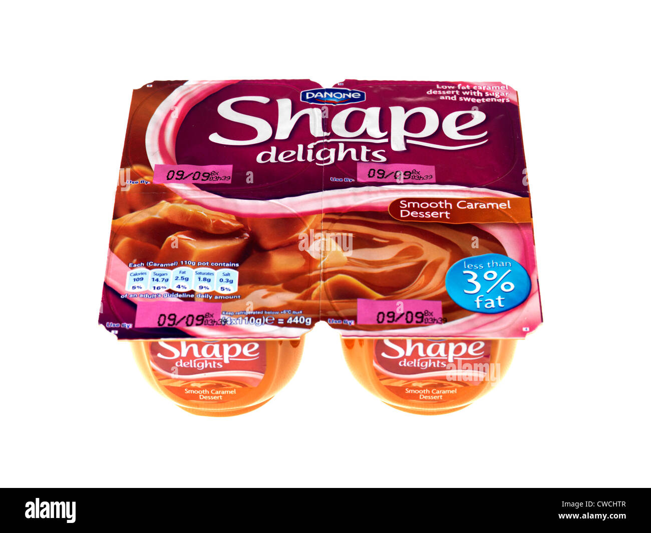 Shapes Caramel Dessert Stock Photo - Alamy