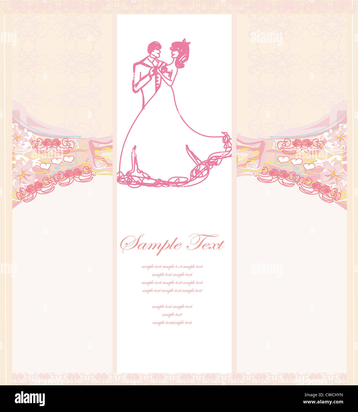 Ballroom dancers - invitation Stock Photo - Alamy