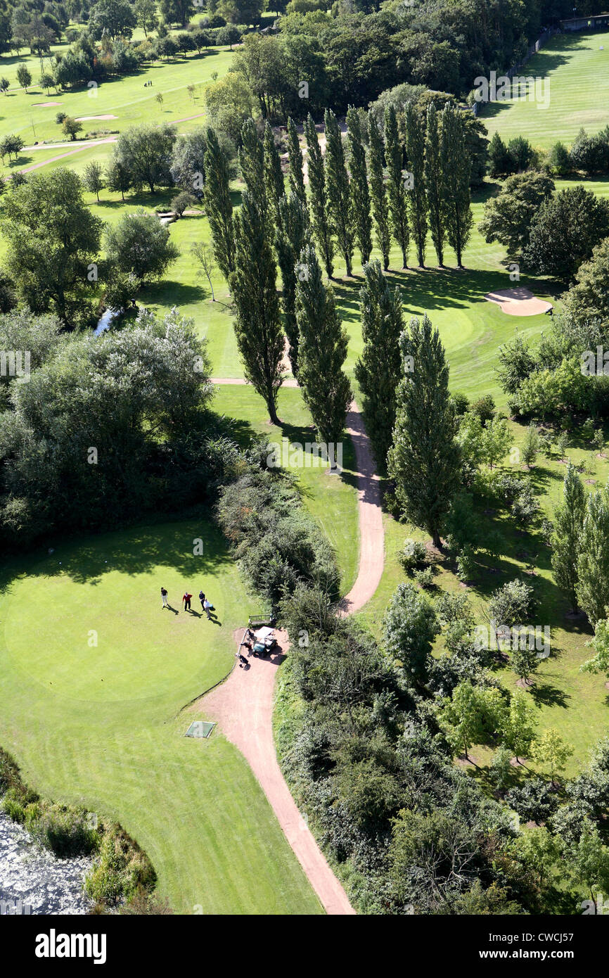 Aerial view of golf course Stock Photo - Alamy