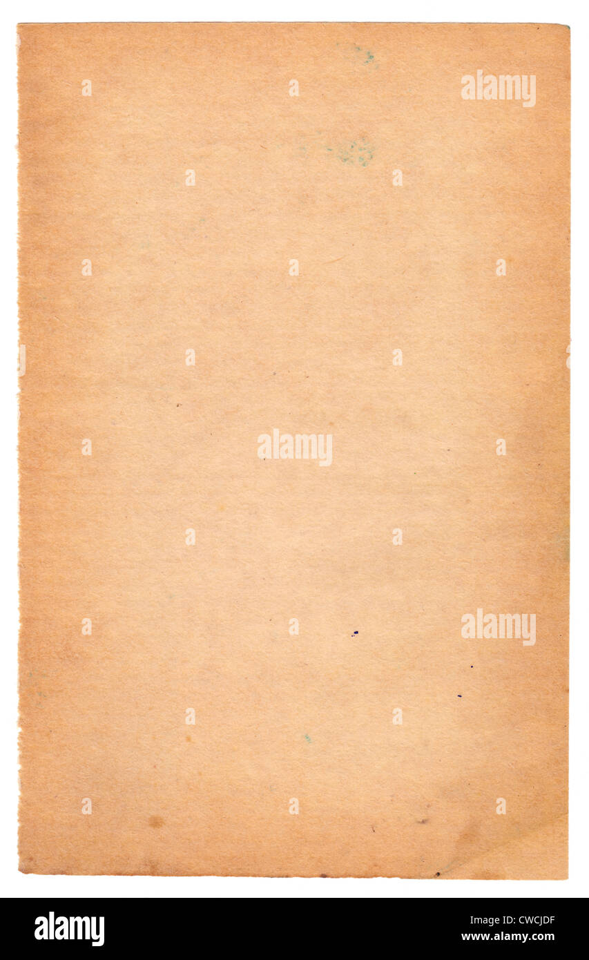 Old paper isolated on white Stock Photo - Alamy