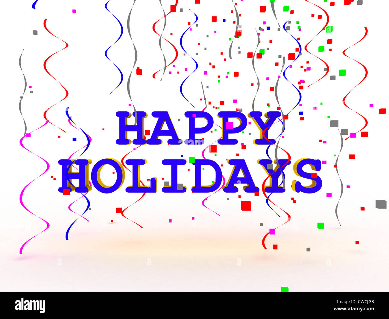 A colorful Happy Holidays sign over white background Stock Photo - Alamy