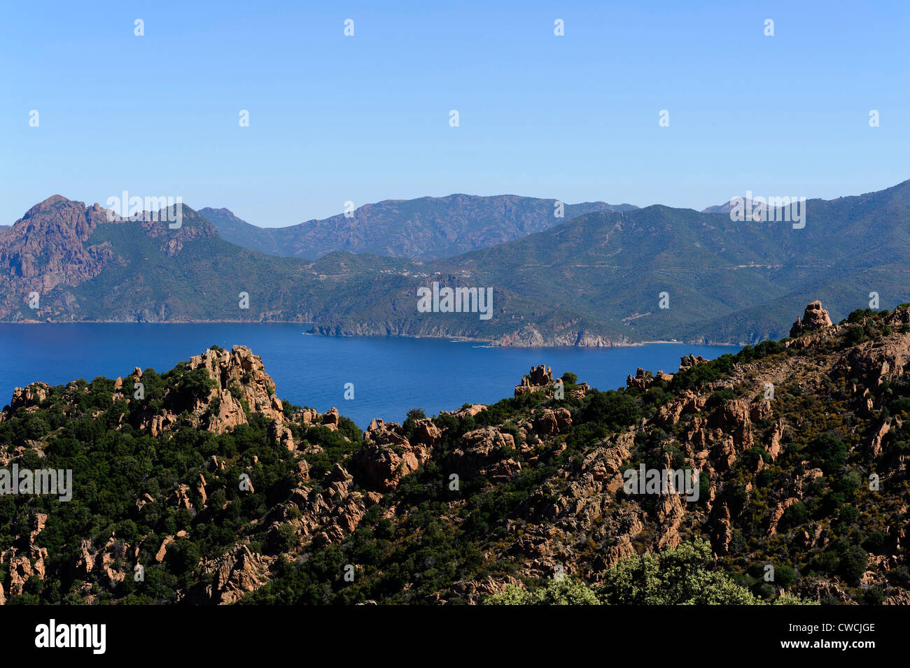 Cliffs Les Calanche de Piana, Corsica, France, Unesco-Heritage Site ...