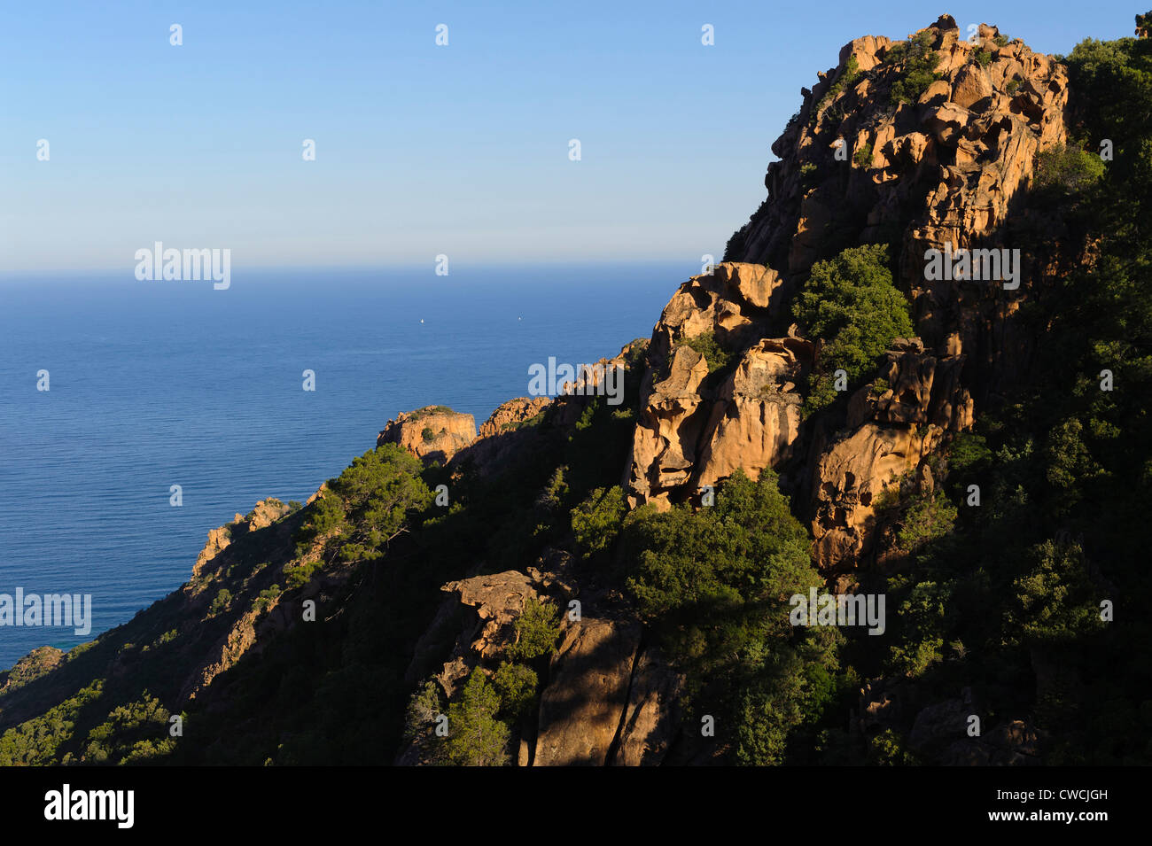 Cliffs Les Calanche de Piana, Corsica, France, Unesco-Heritage Site ...