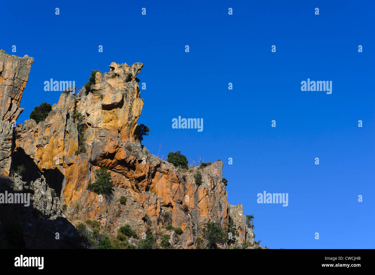 Cliffs Les Calanche de Piana, Corsica, France, Unesco-Heritage Site ...