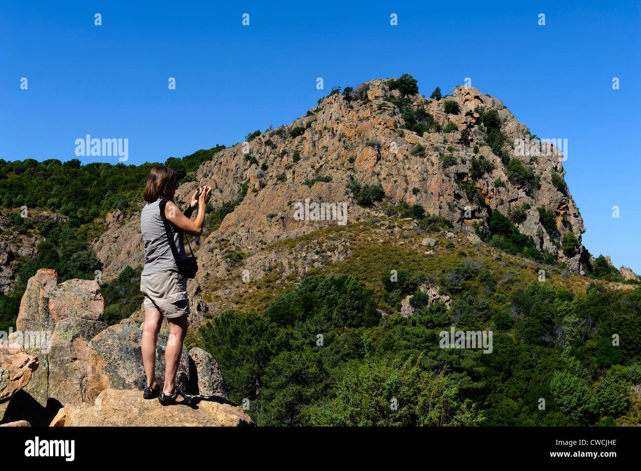 Cliffs Les Calanche de Piana, Corsica, France, Unesco-Heritage Site ...