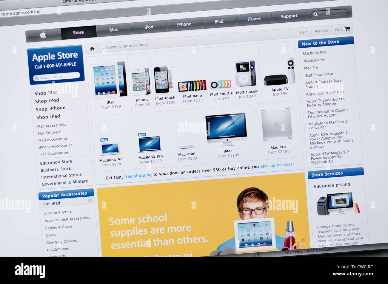 Apple Store website Stock Photo - Alamy