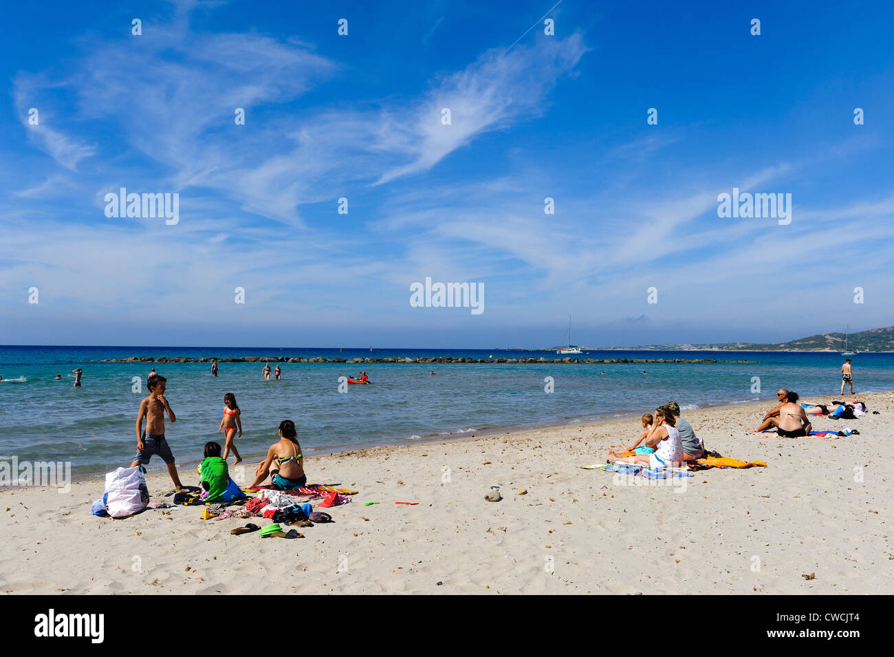 Strand of Calvi, Corsica, France Stock Photo - Alamy