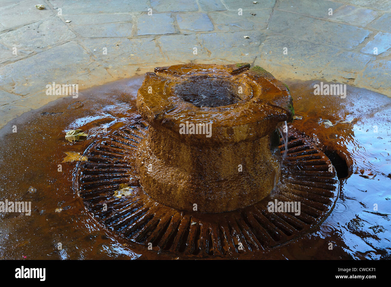 Orezza fountain in the Castaniccia region, Corsica, France Stock Photo ...