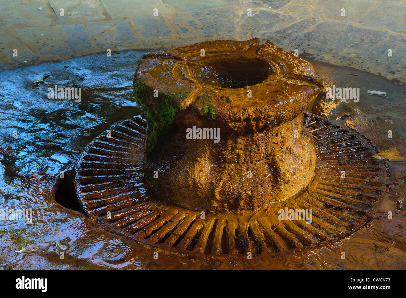 Orezza fountain in the Castaniccia region, Corsica, France Stock Photo ...