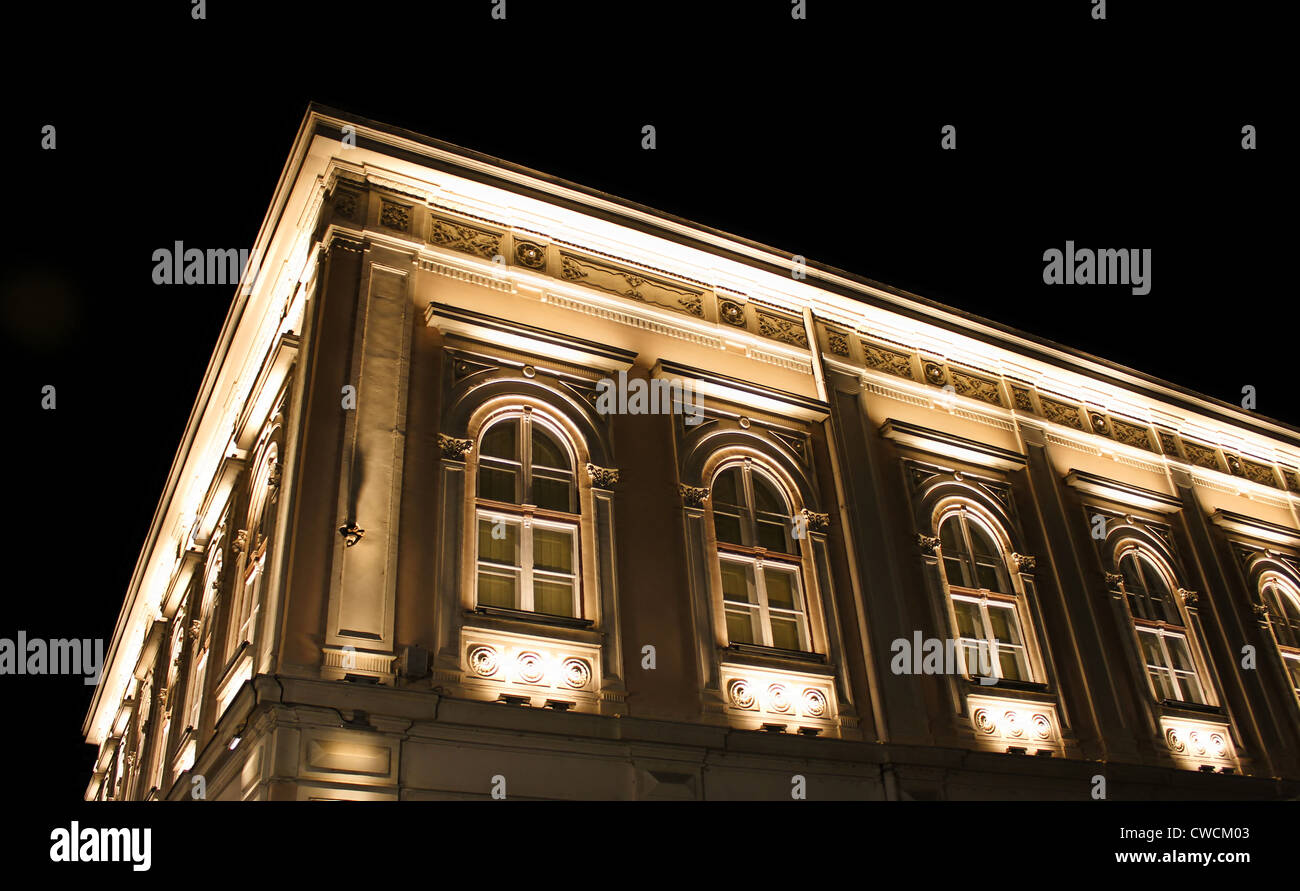 house, building, old, museum, night, light, door, wood, glass Stock ...