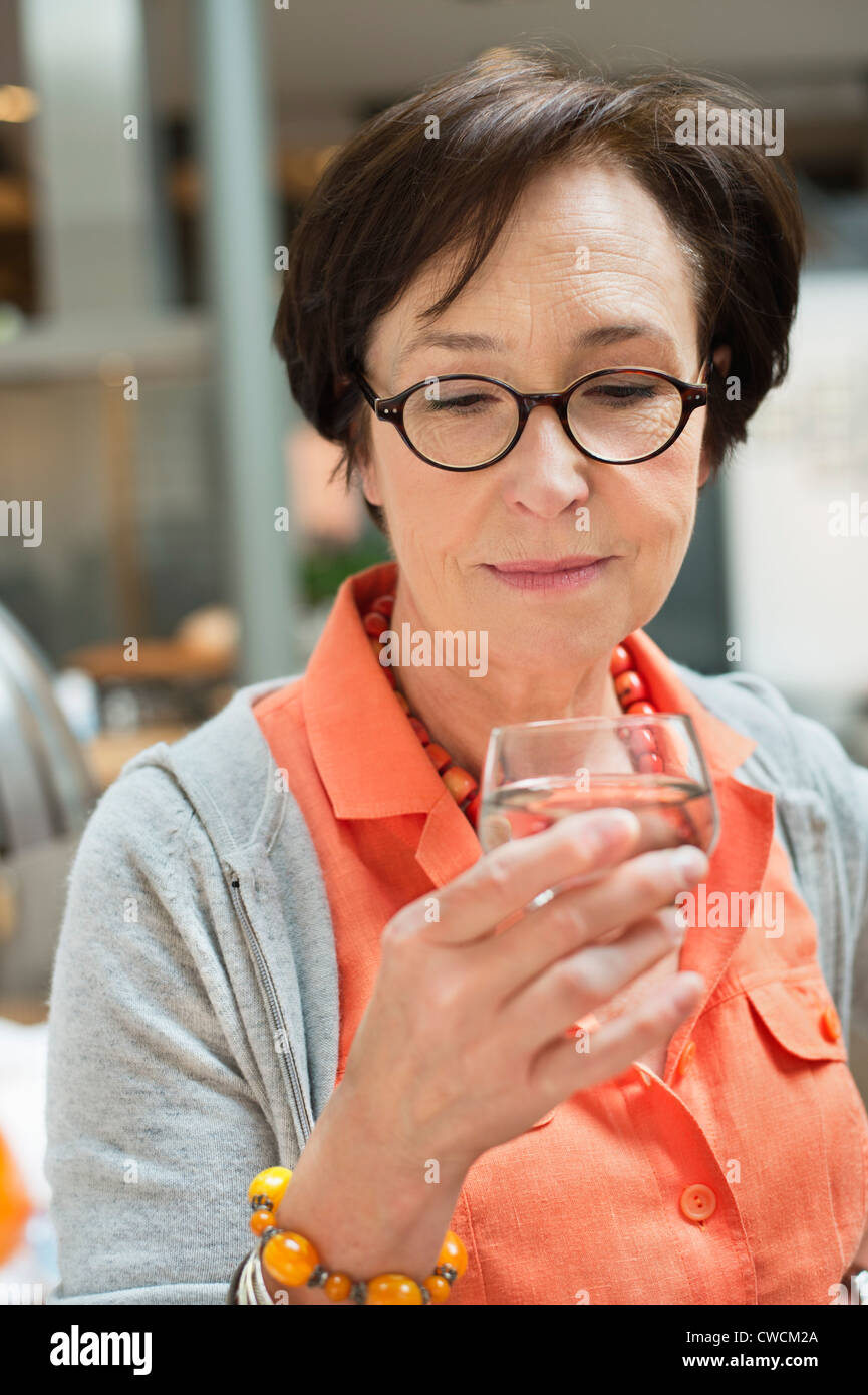 Woman drinking water Stock Photo - Alamy