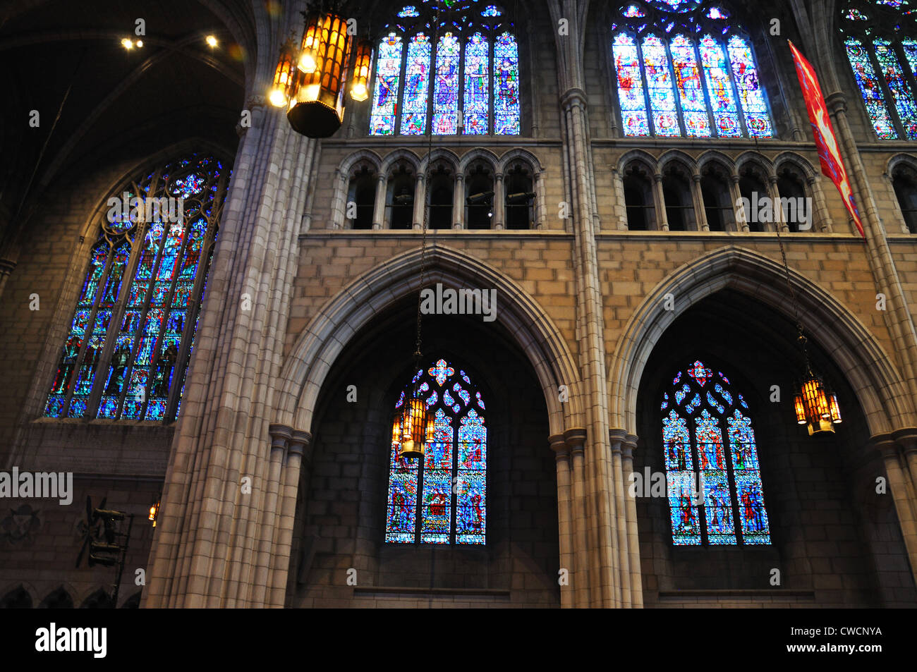 The Princeton University Chapel - stained glass window Stock Photo - Alamy