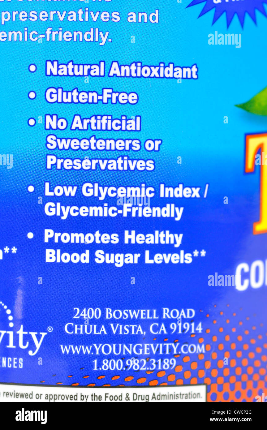 Low glycemic food label hi-res stock photography and images - Alamy