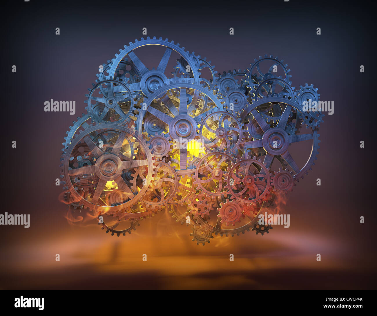 Cog wheel and gears background Stock Photo - Alamy