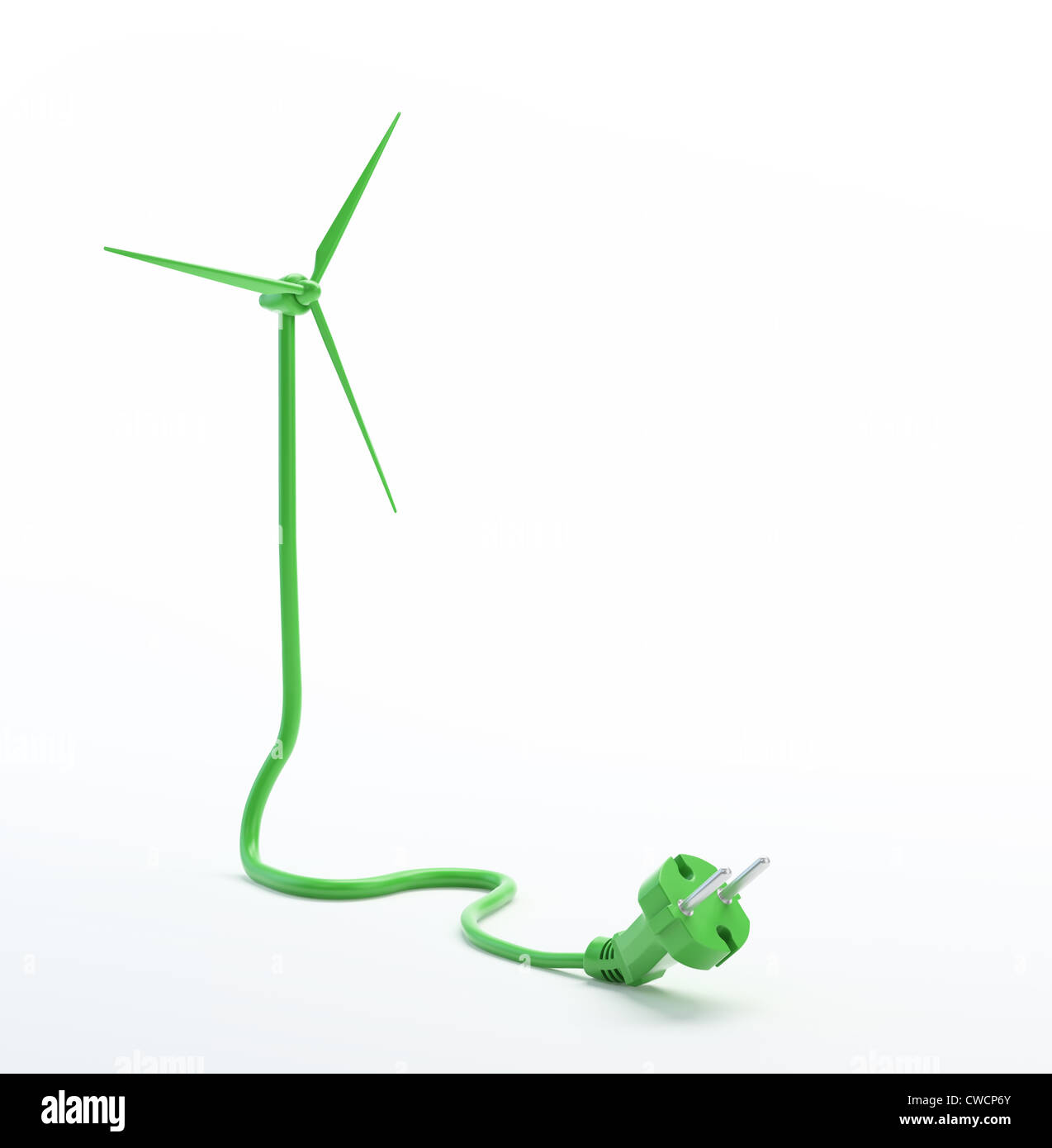 Wind turbine power cord - renewable energy concept Stock Photo - Alamy