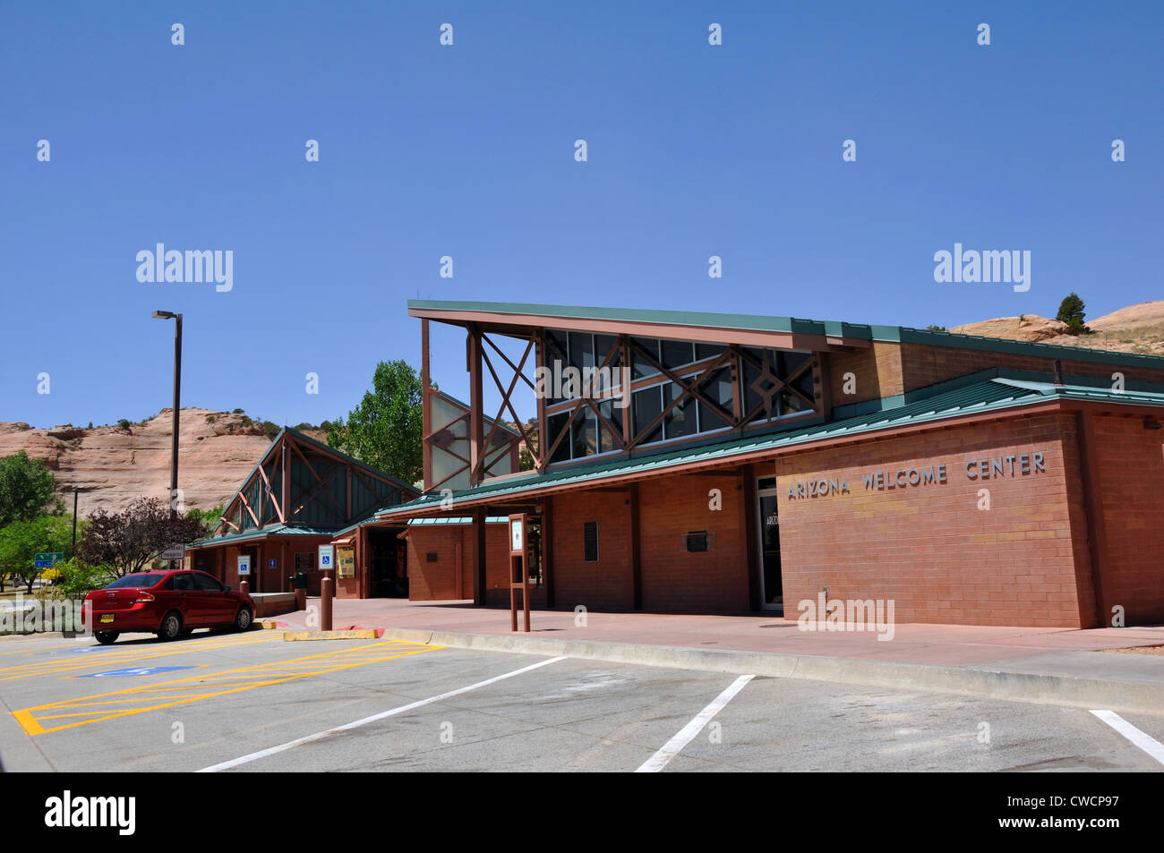 Visitor Center on the border of Arizona state, USA Stock Photo - Alamy