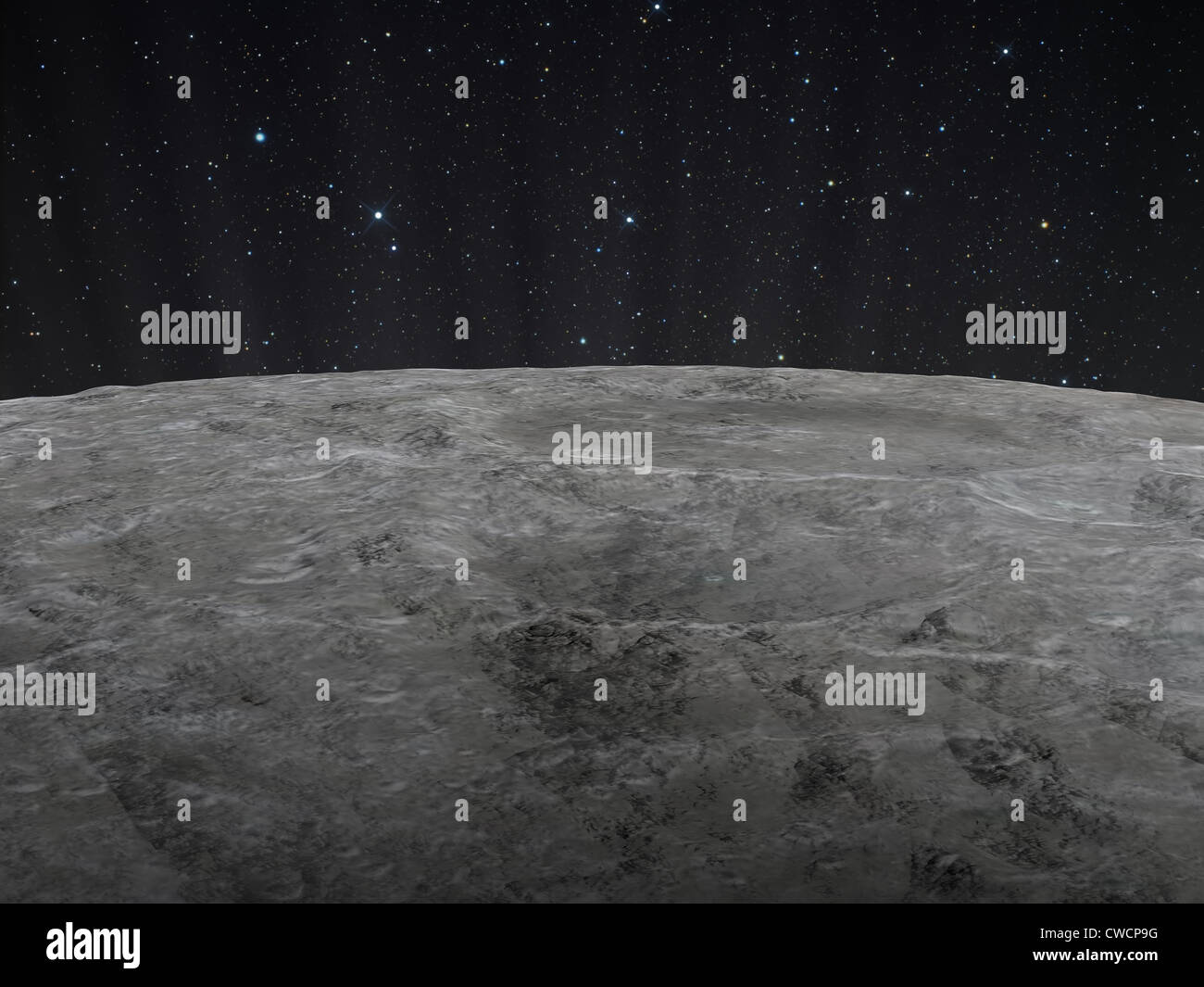 A lunar surface background illustration Stock Photo - Alamy