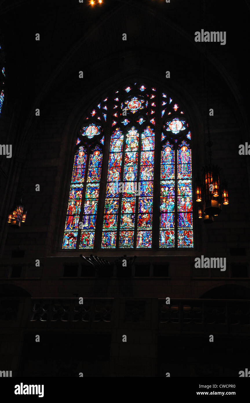 The Princeton University Chapel - stained glass window Stock Photo - Alamy