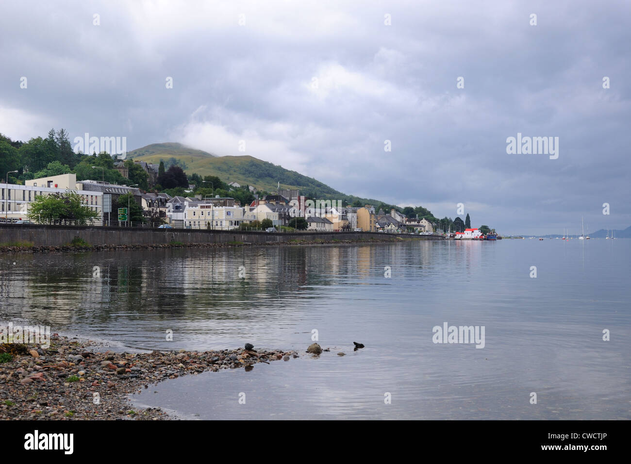 Waterfront scene of Fort William and Loch Linnhe in Scotland, UK ...