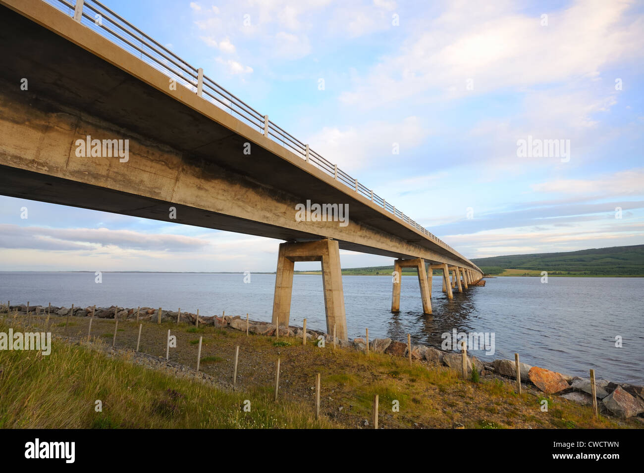 Under the Dornoch firth bridge in Sutherland, Scotland, UK Stock Photo ...