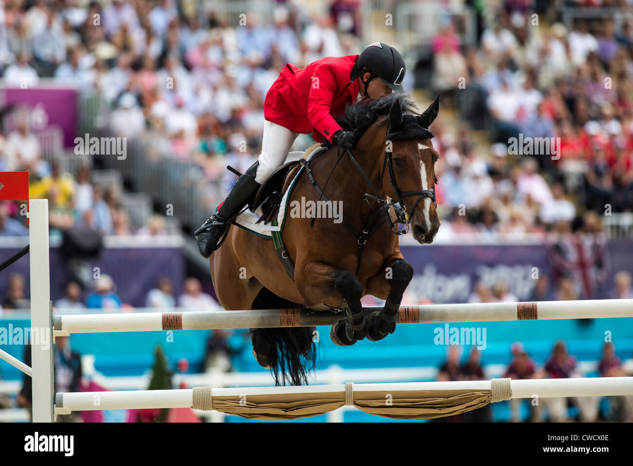 Alberto Michan (MEX) riding ROSALIA LA SILLA in the Individual Jumping ...