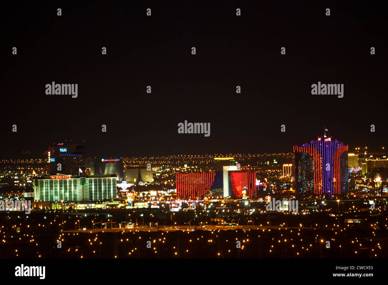 Las Vegas Strip at night, Nevada Stock Photo - Alamy