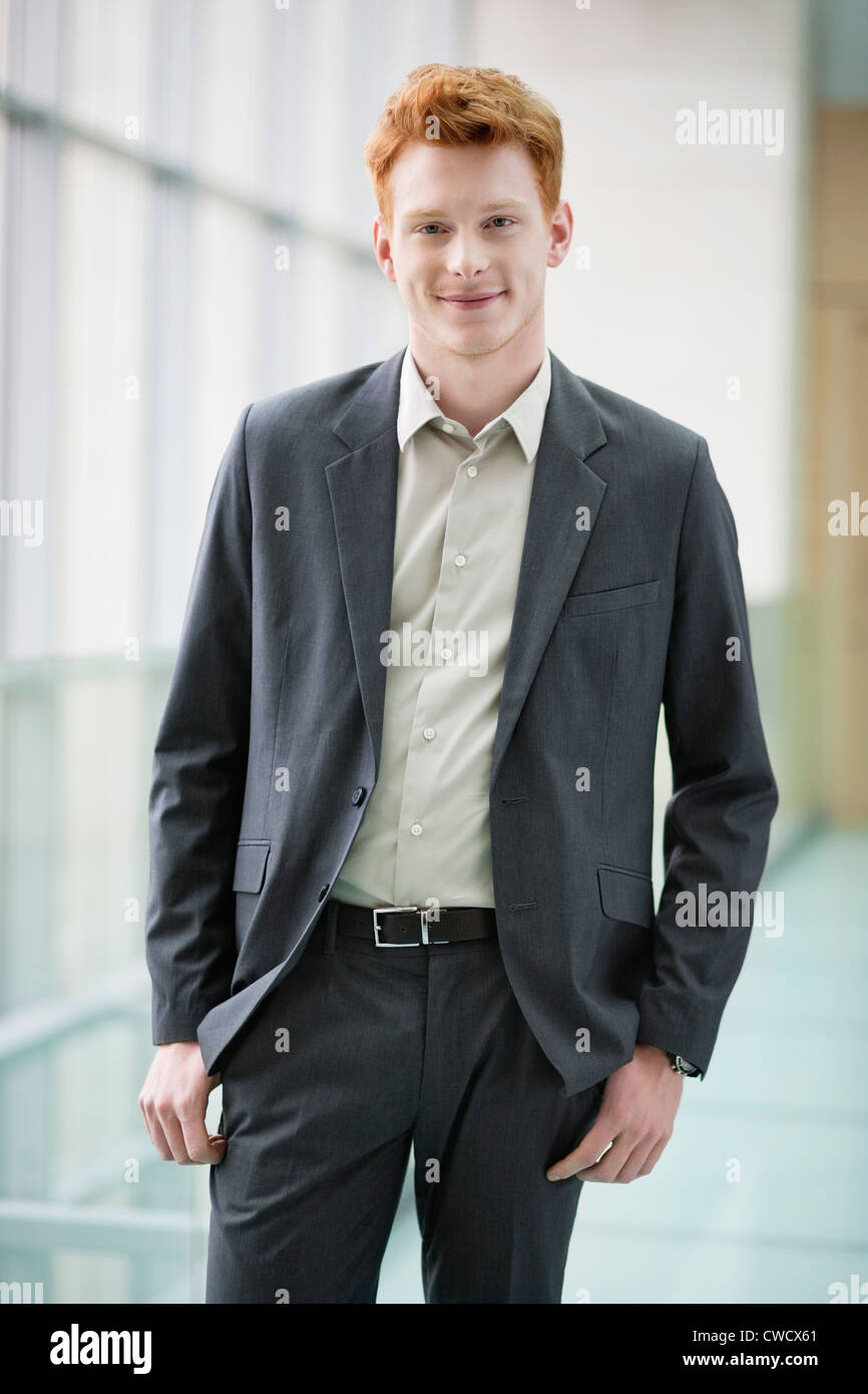 Portrait of a businessman smiling Stock Photo - Alamy