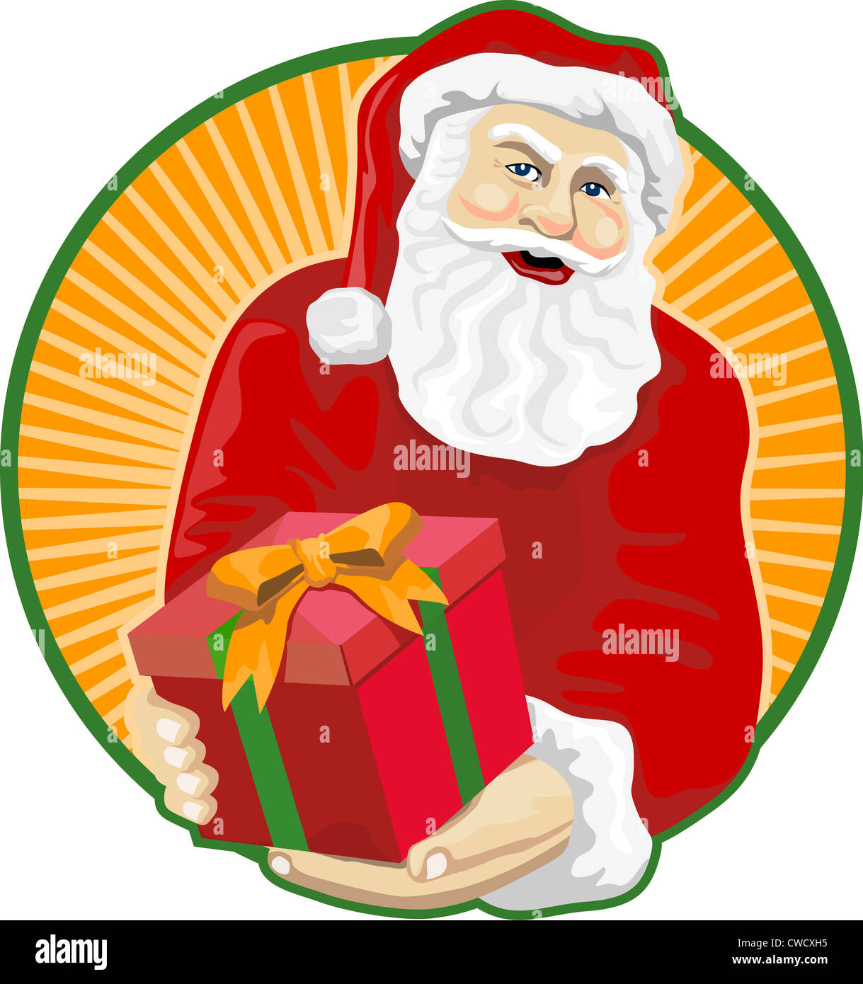 Retro style illustration of santa claus saint nicholas father christmas ...