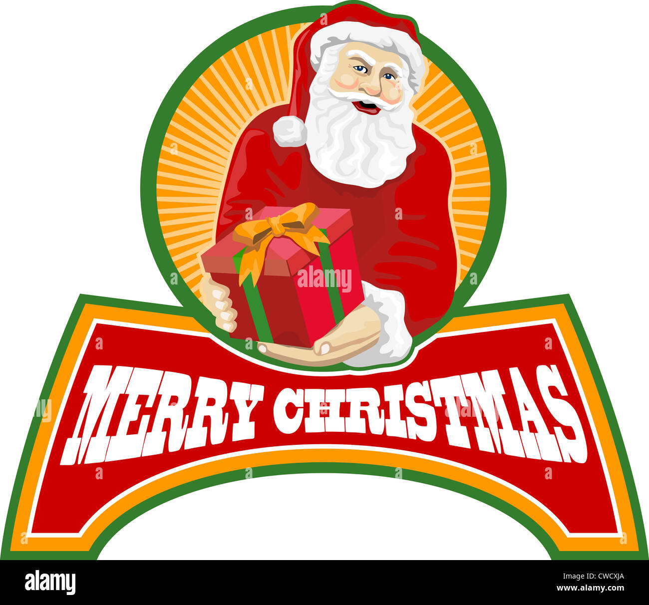 Retro style illustration of santa claus saint nicholas father christmas ...