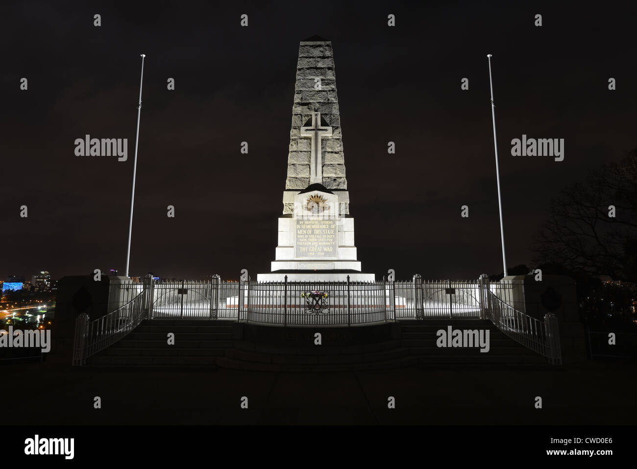 Cenotaph of the Kings Park War Memorial in Perth, Australia Stock Photo ...