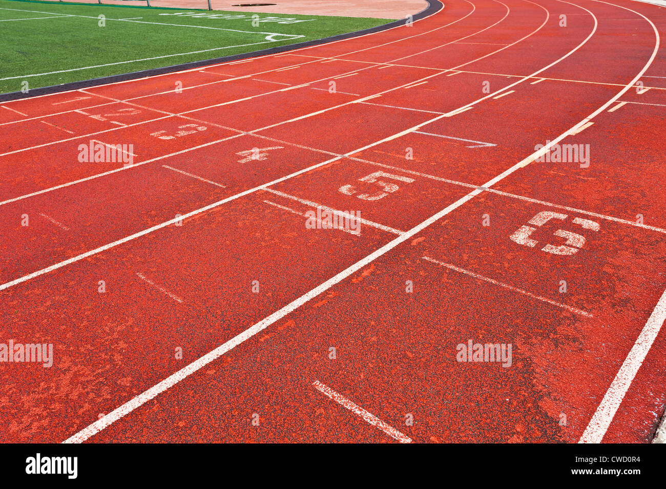 Running track in abstract view Stock Photo - Alamy
