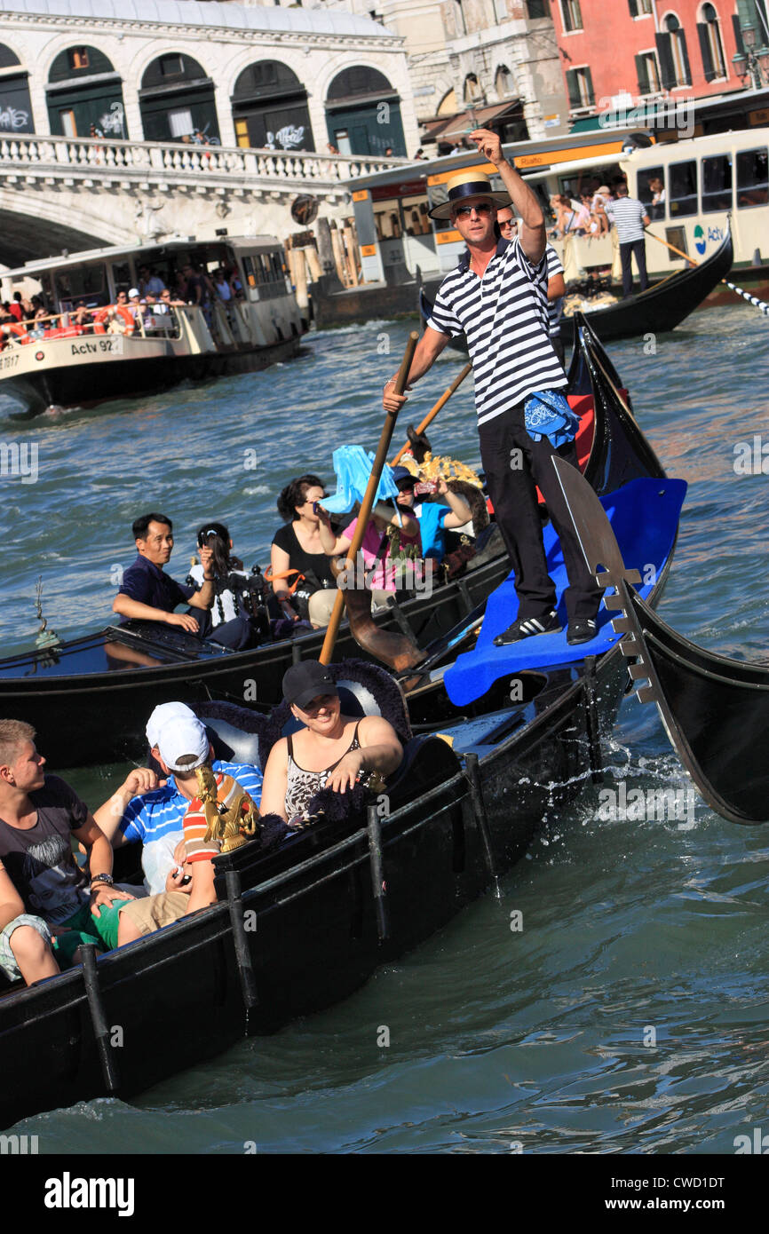 Expressive gondolier in Venice Stock Photo - Alamy