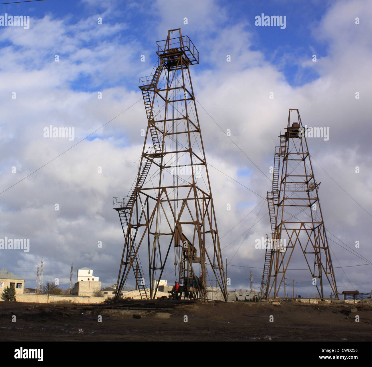 Azerbaijan baku oil rigs hi-res stock photography and images - Alamy