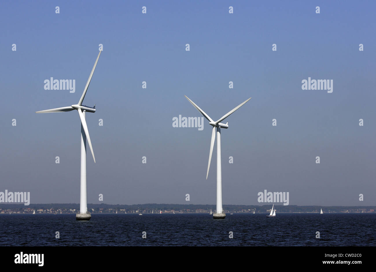 Offshore wind farm, wind wheels and wind power Stock Photo - Alamy