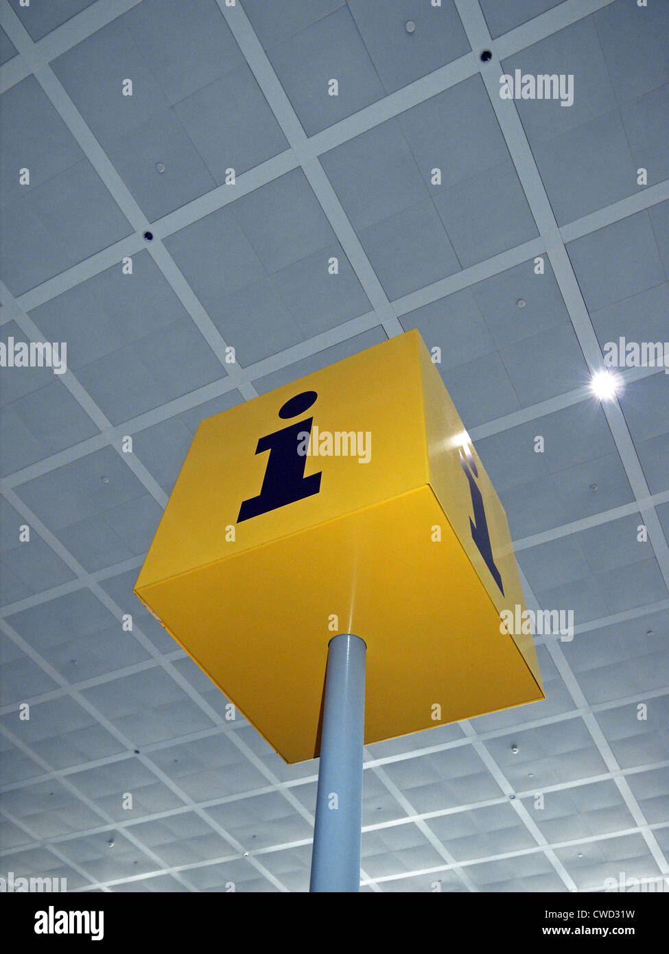 Square information sign at Malaga airport, Malaga, Malaga Province ...