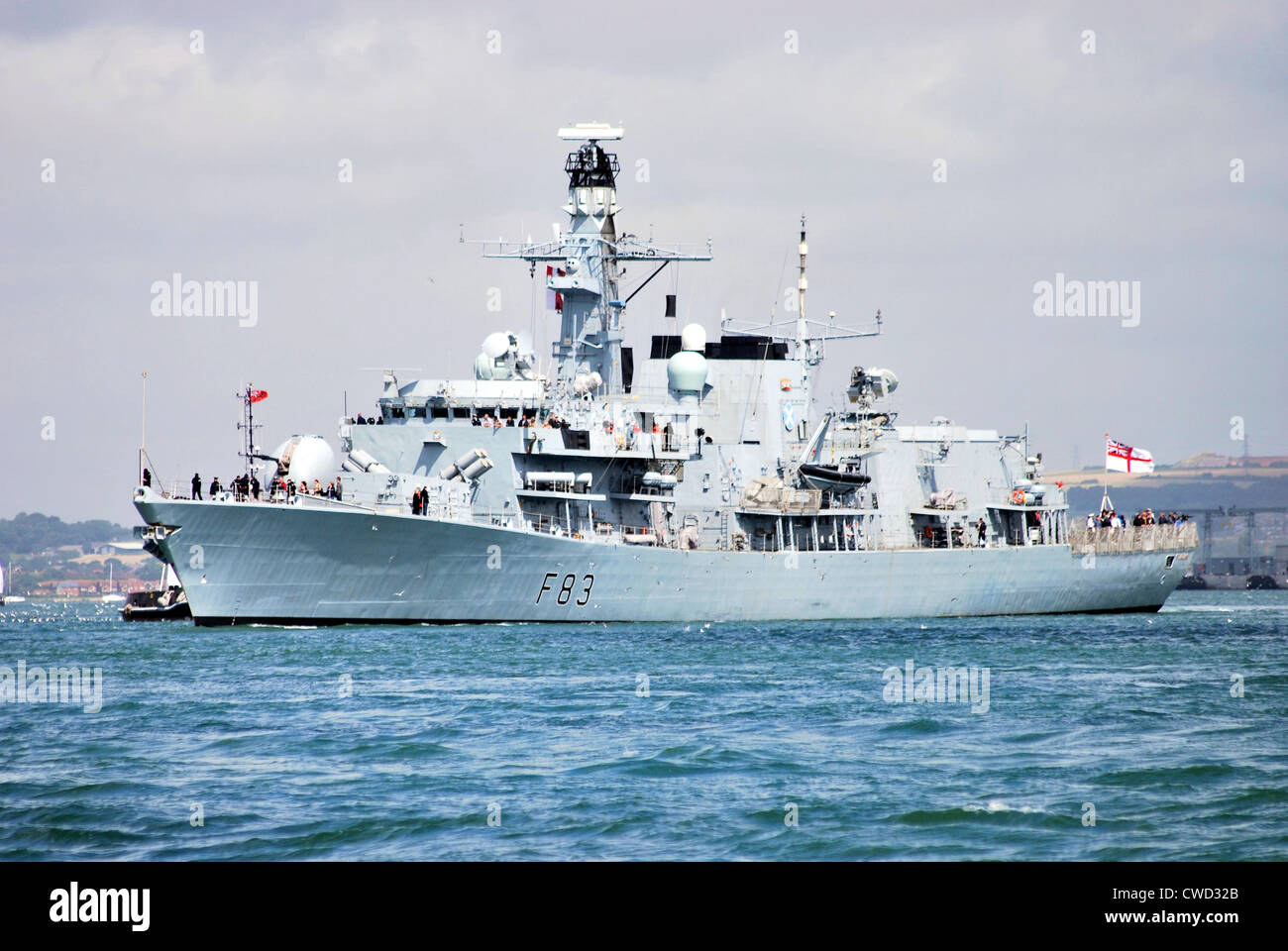 The Royal Navy Frigate HMS St Albans departs from Portsmouth Navy base ...