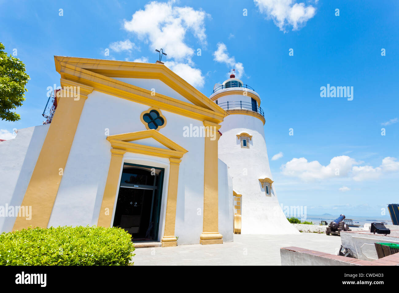 Guia Fortress lighthouse in Macau at day Stock Photo - Alamy