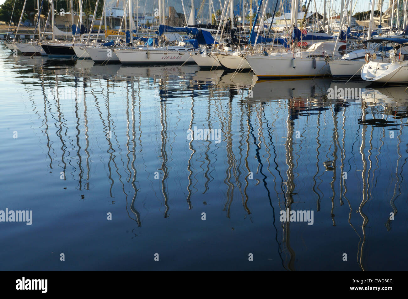 Prows of colorful boats at the dock Stock Photo - Alamy