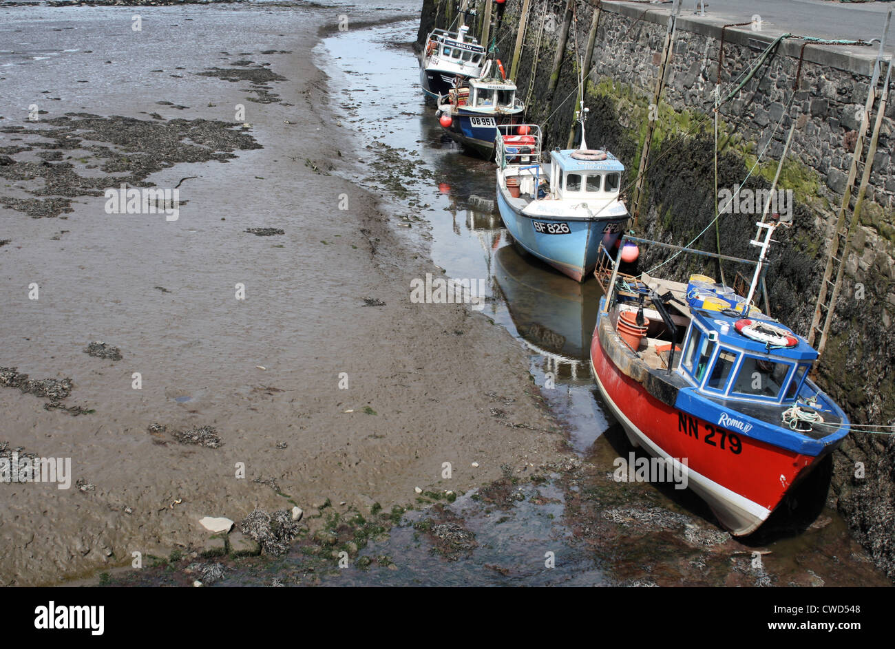 Garlieston harbour and fishing boats Galloway Stock Photo - Alamy