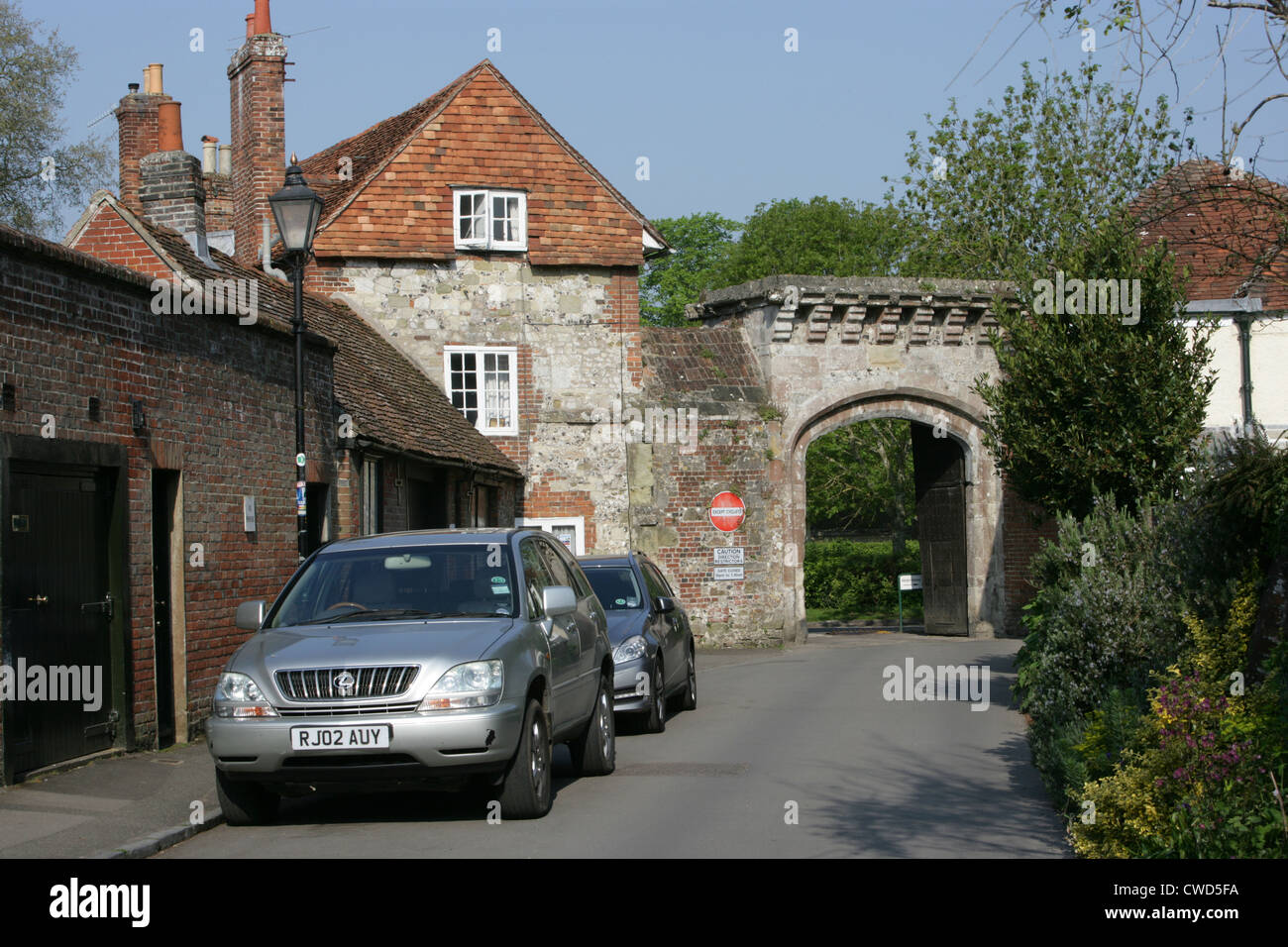 Harnham Gate in De Vaux Place Salisbury. An exit from the famous ...
