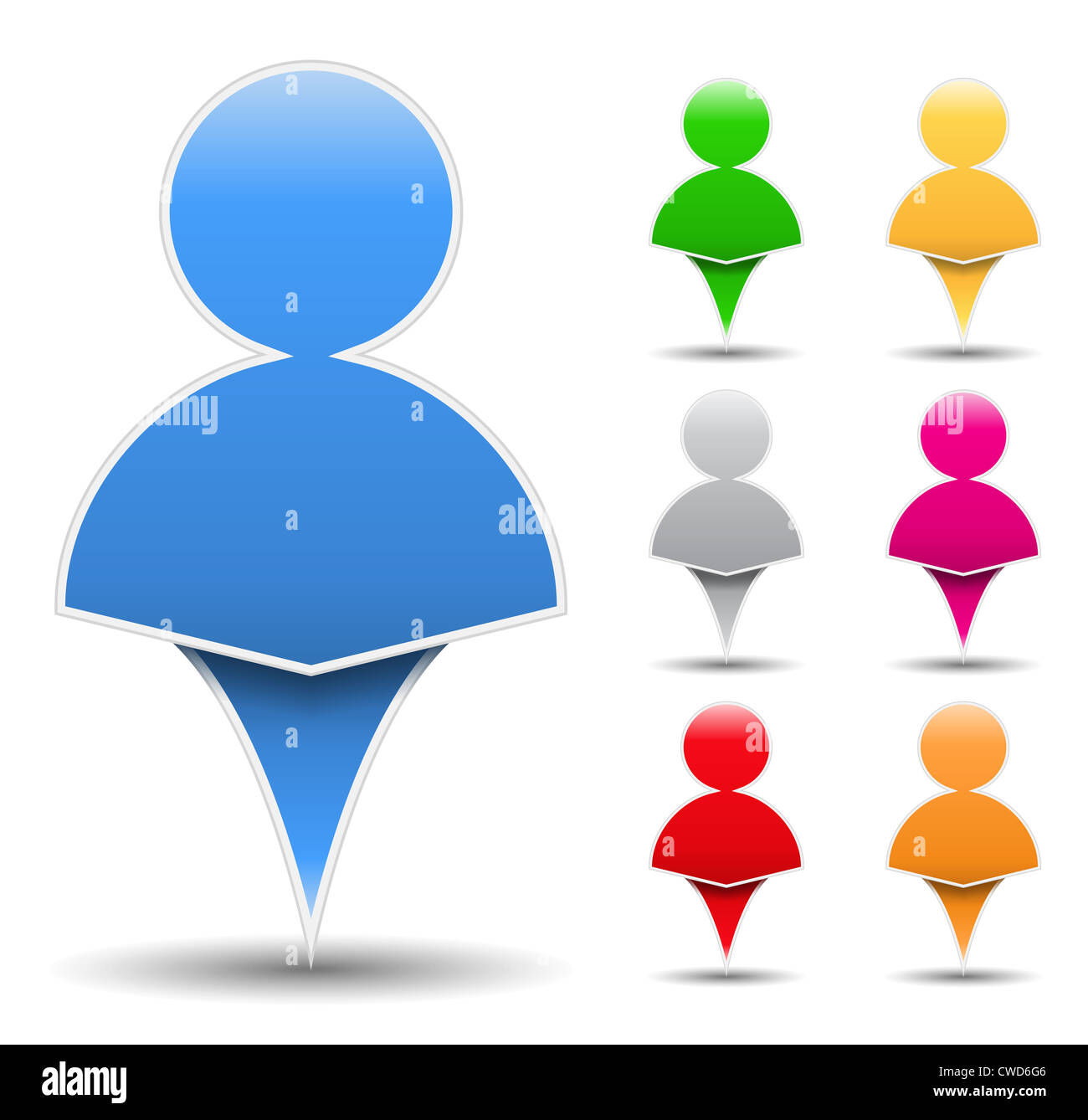 Abstract icons of a humans Stock Photo - Alamy