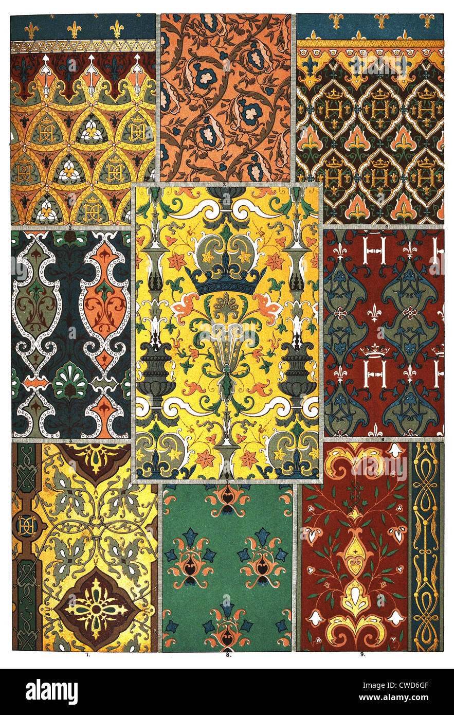 Renaissance French carpet painting Stock Photo - Alamy