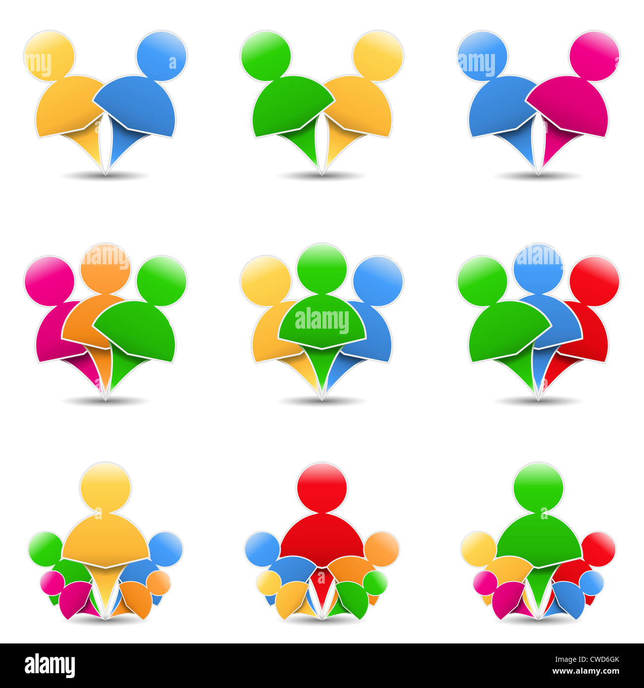 Abstract icons of a humans Stock Photo - Alamy