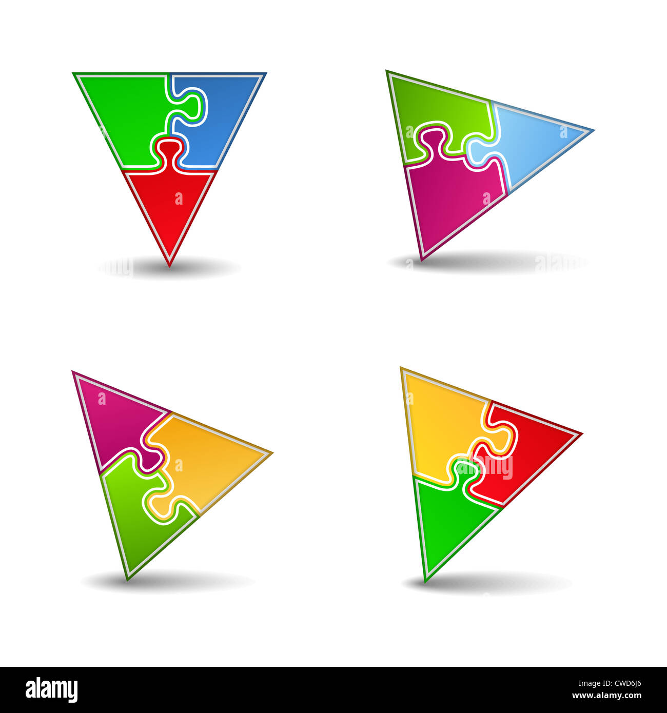 Triangles set Cut Out Stock Images & Pictures - Alamy