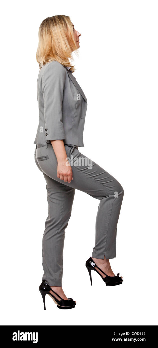 portrait of woman isolated on white background Stock Photo - Alamy